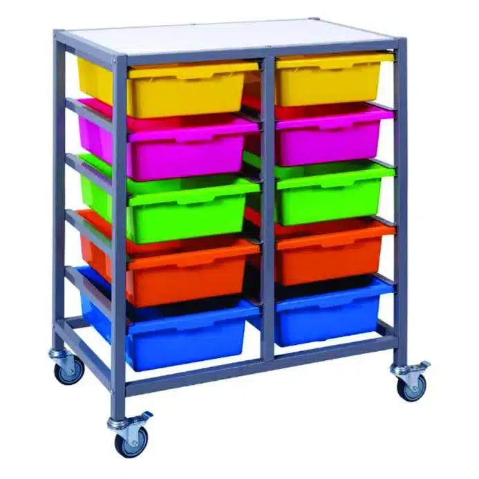 Agile Tote Tray Trolley – Double 5 Tier | Agile Xtra